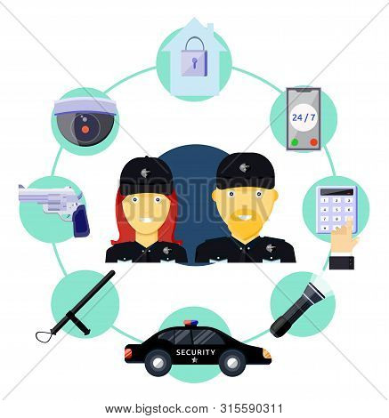 Police Work Icons Vector & Photo (Free Trial) | Bigstock