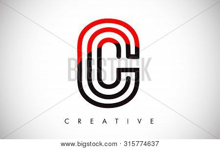 C Red Black Letter Vector & Photo (Free Trial) | Bigstock