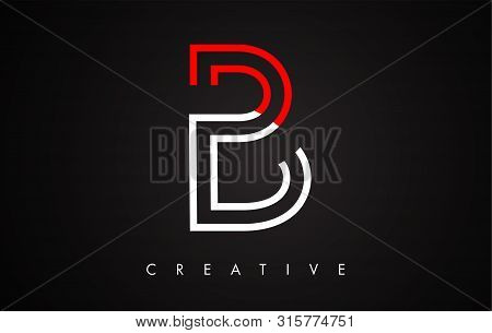 B Black Red Letter Vector & Photo (Free Trial) | Bigstock