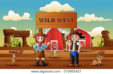 Cowboy Wild West Vector & Photo (Free Trial) | Bigstock