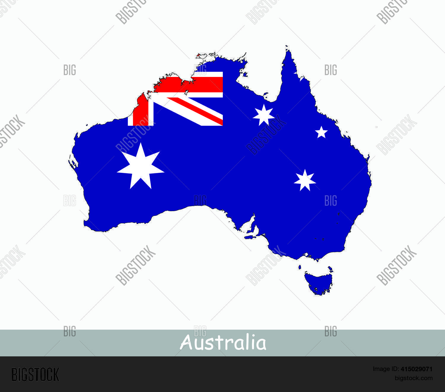 Australian Map Flag. Vector & Photo (Free Trial) | Bigstock