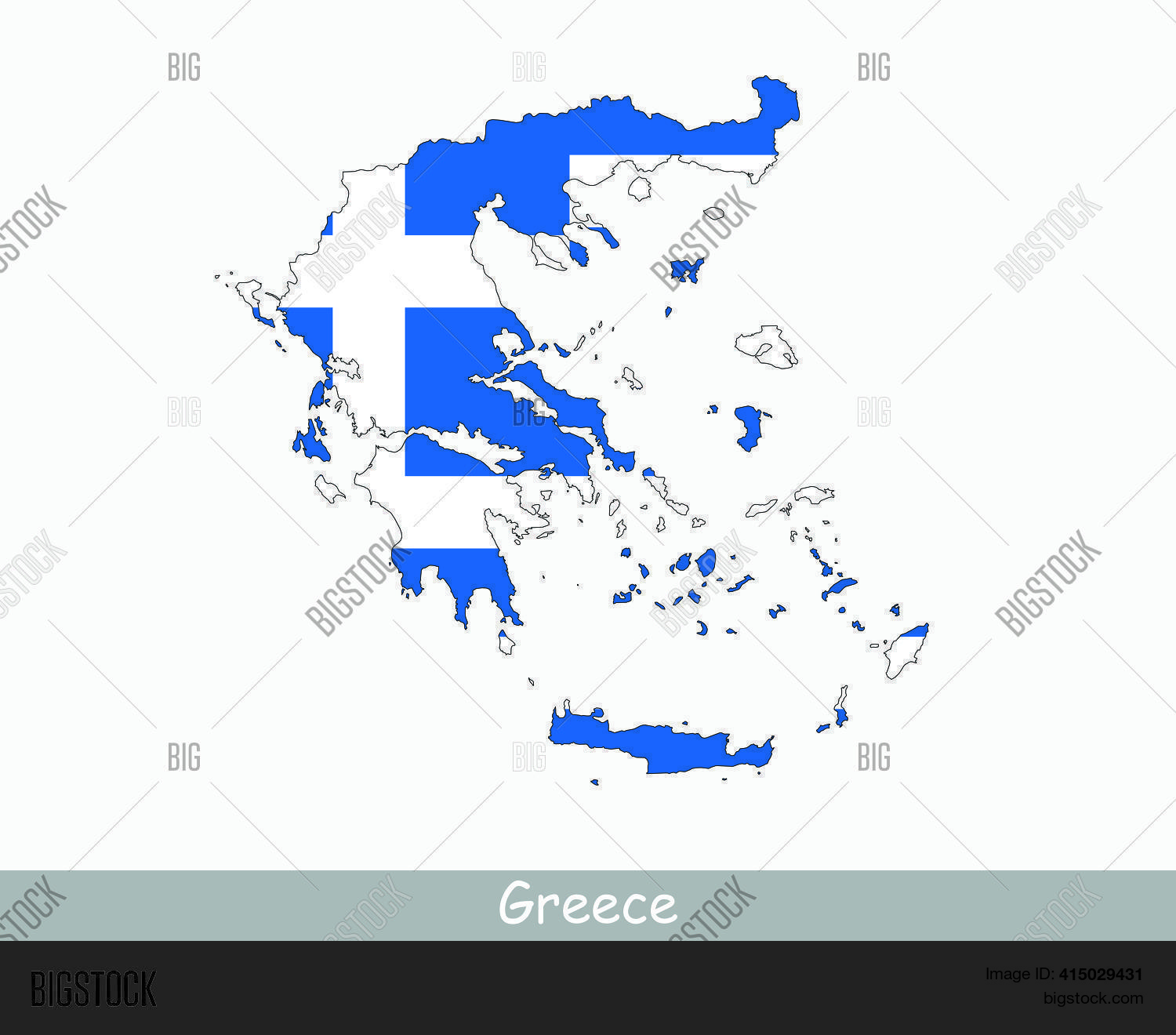 Greece Map Flag. Map Vector & Photo (Free Trial) | Bigstock