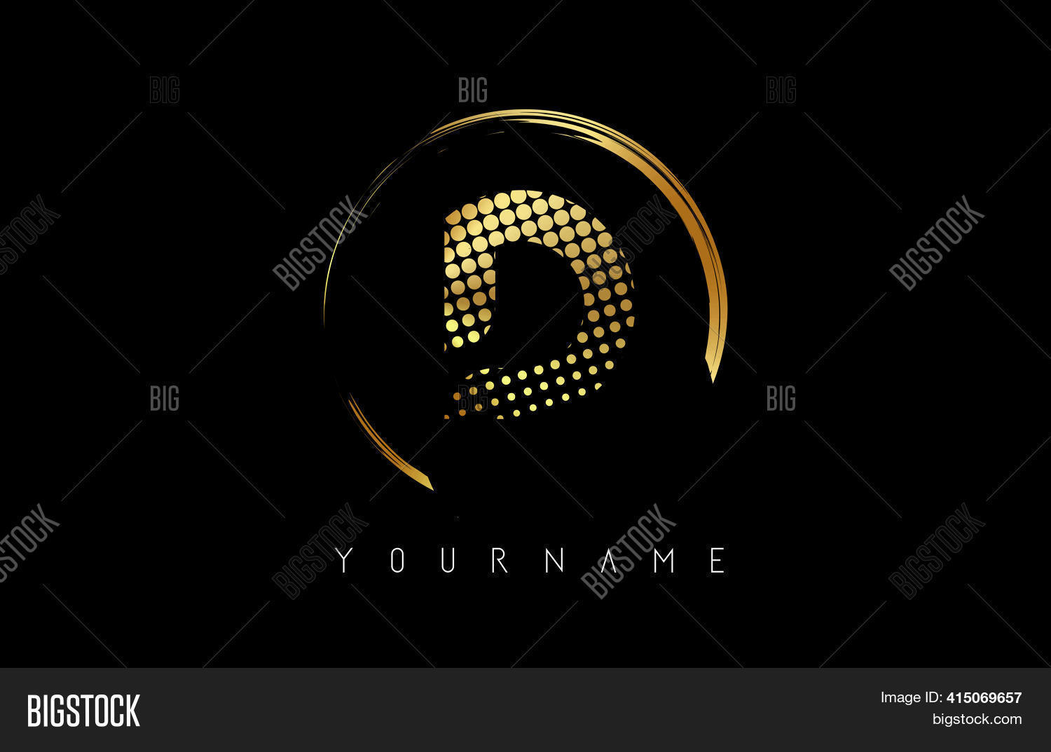 Golden D Letter Logo Vector & Photo (Free Trial) | Bigstock