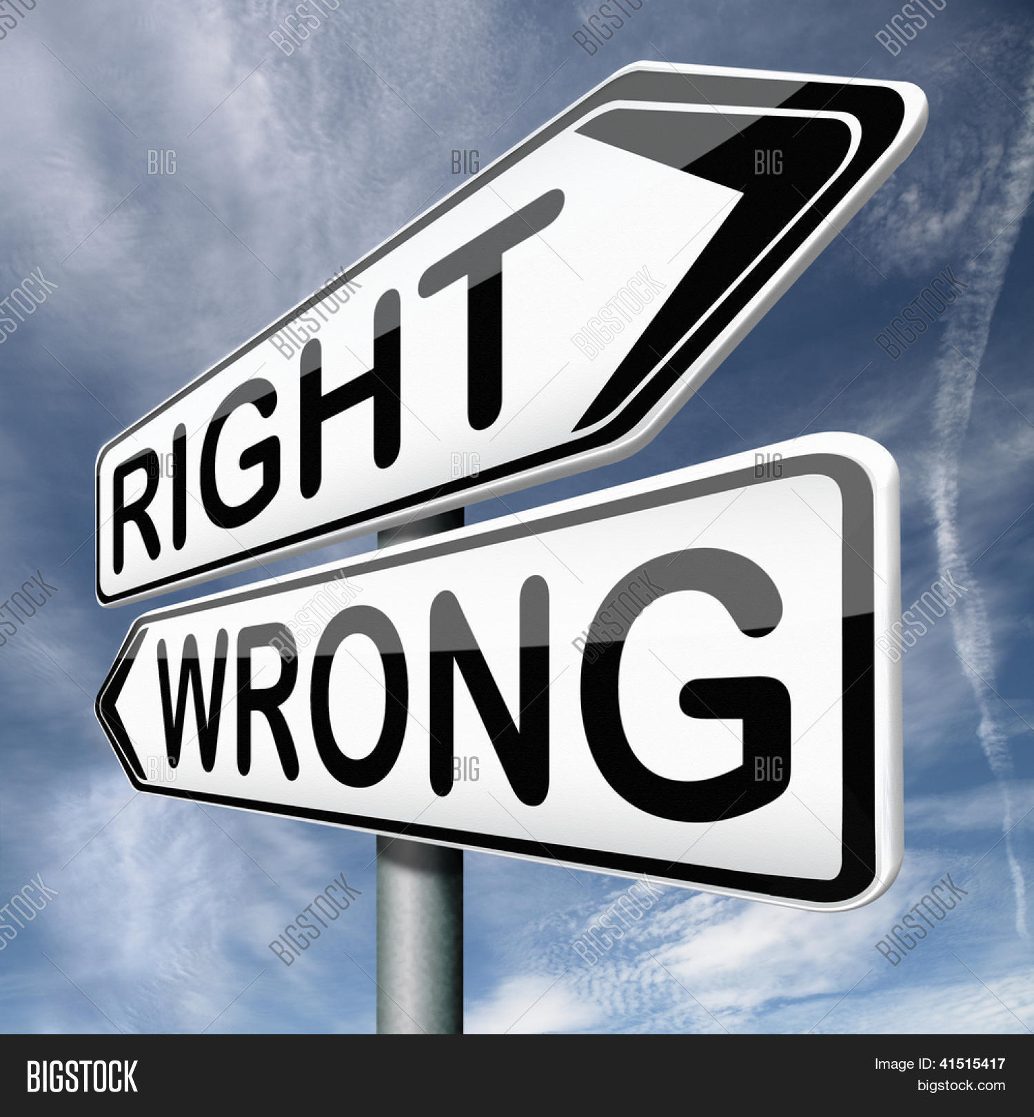 Right Wrong Direction Image & Photo (Free Trial) | Bigstock