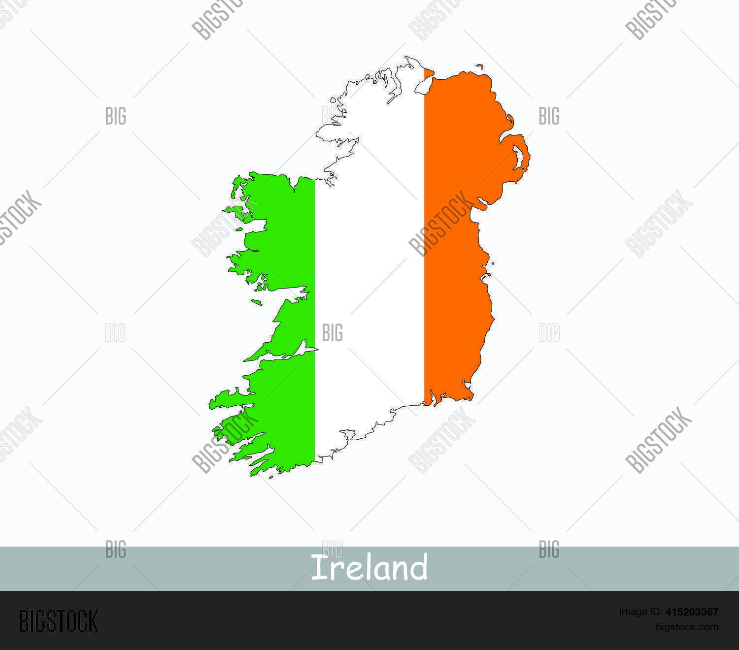 Ireland Map Flag. Map Vector & Photo (Free Trial) | Bigstock