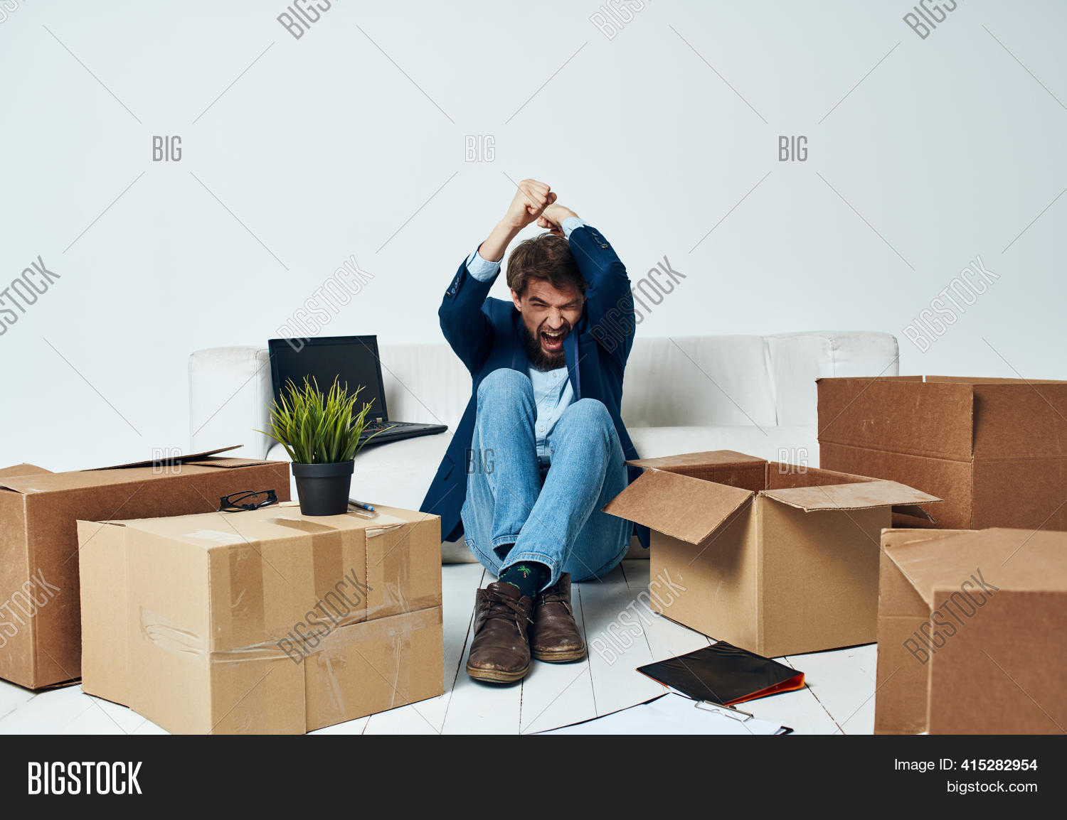 Man Suit Boxes Things Image & Photo (Free Trial) | Bigstock
