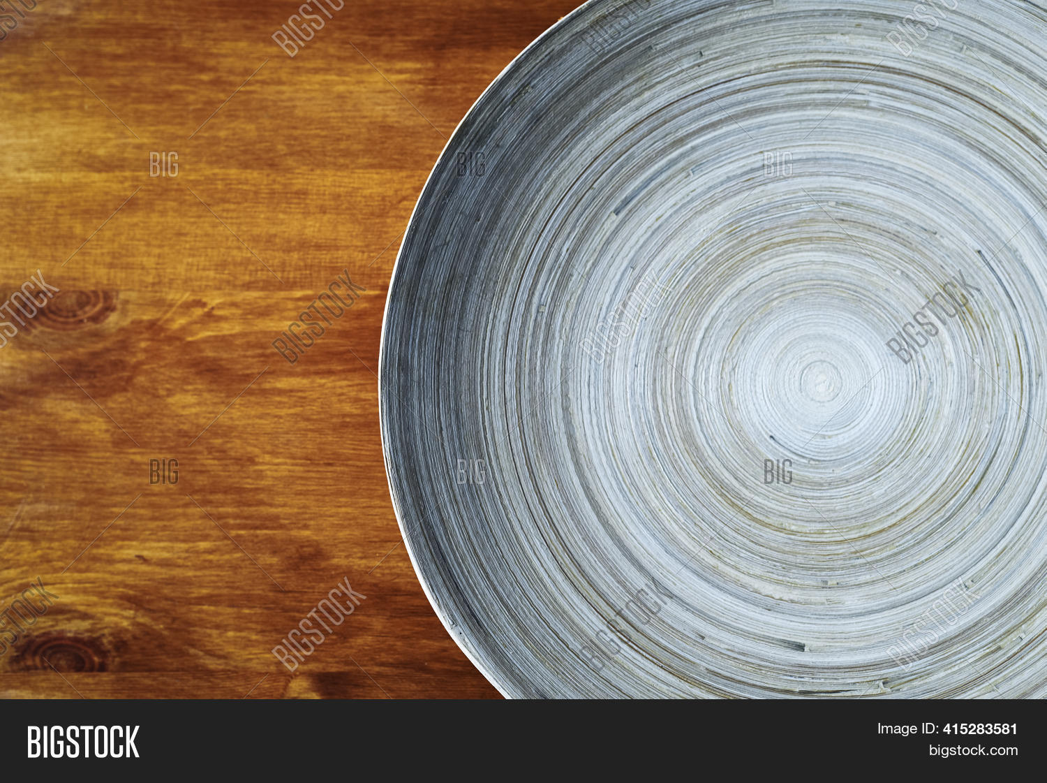 Round Wooden Plate On Image & Photo (Free Trial) | Bigstock