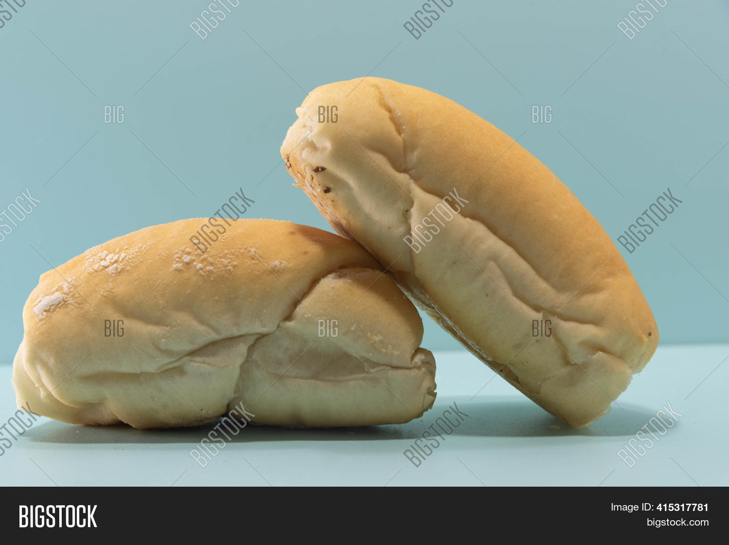 French Bread On Blue Image & Photo (Free Trial) | Bigstock