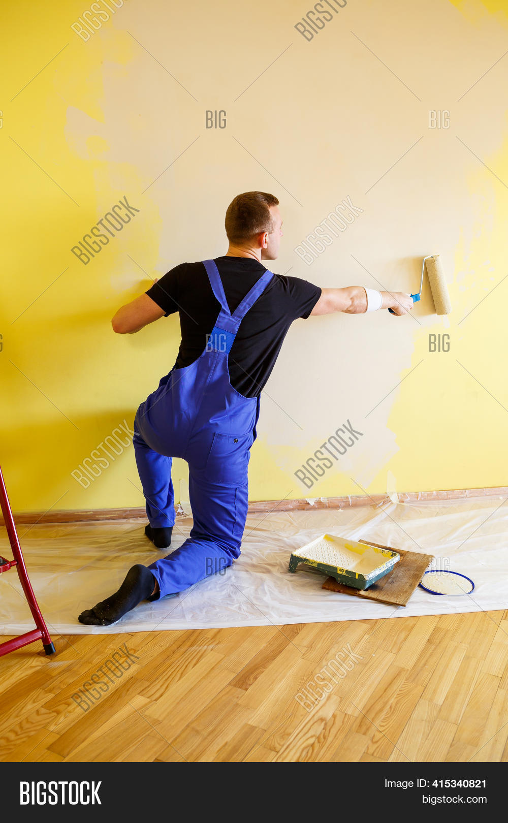 Man Paints Wall House Image & Photo (Free Trial) | Bigstock