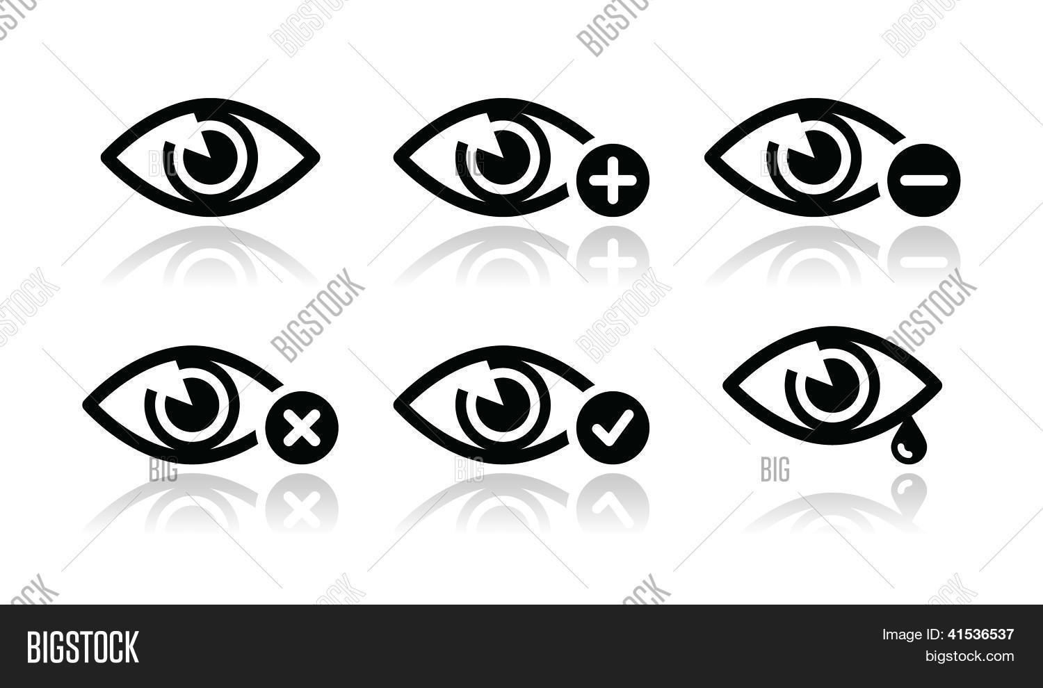 Eye Sight Icons Set Vector & Photo (Free Trial) | Bigstock