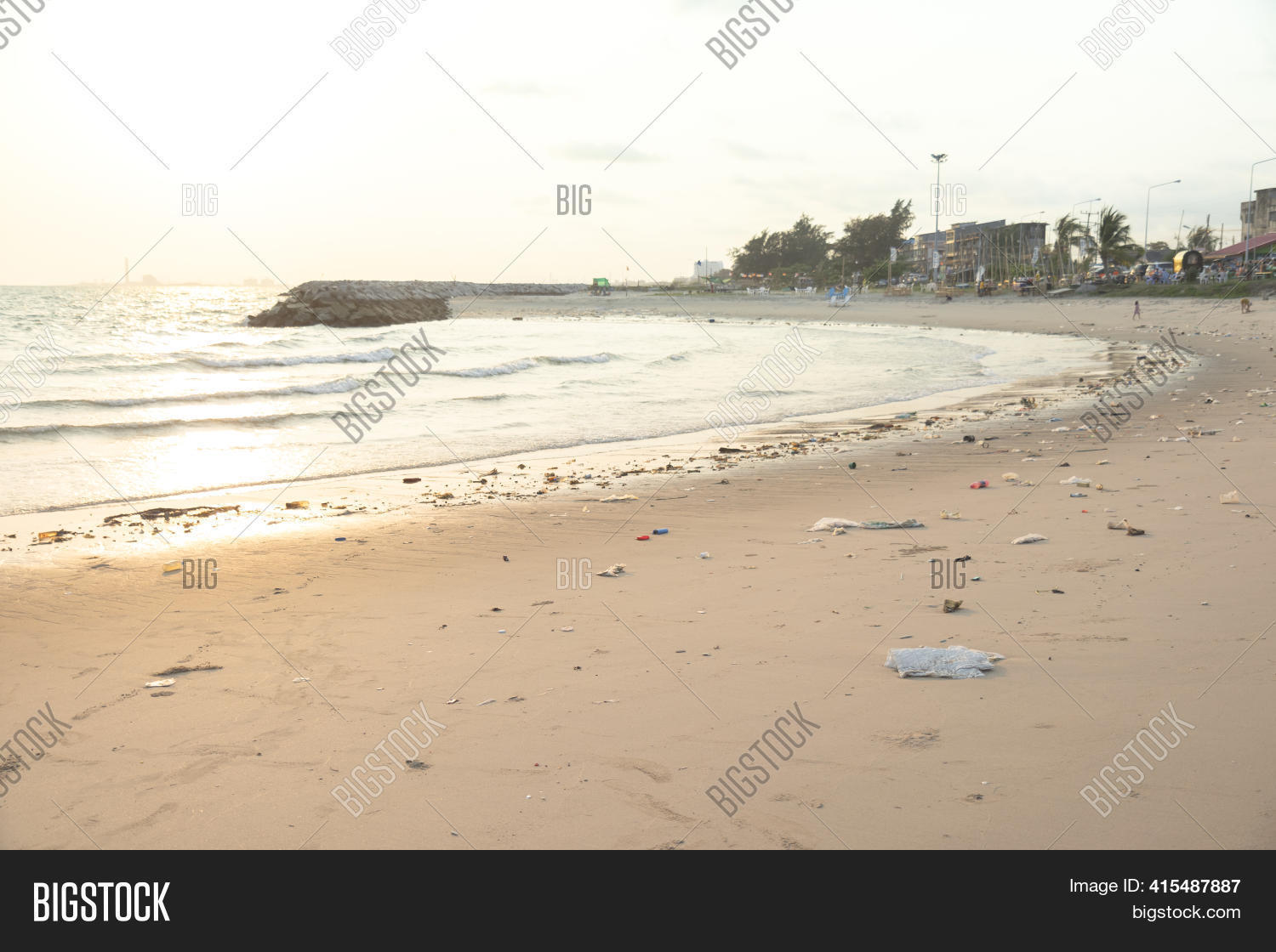 Plastic Bags On Sandy Image & Photo (Free Trial) | Bigstock