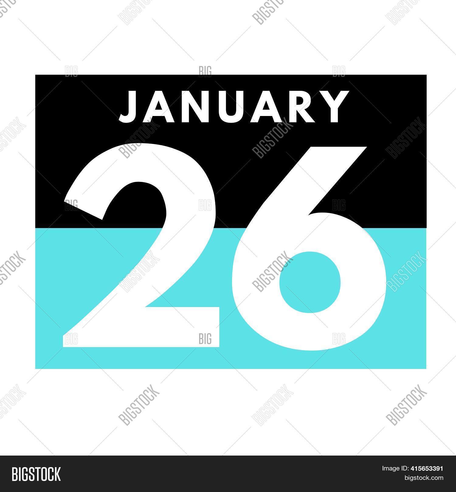 January 26 . Flat Image & Photo (Free Trial) | Bigstock