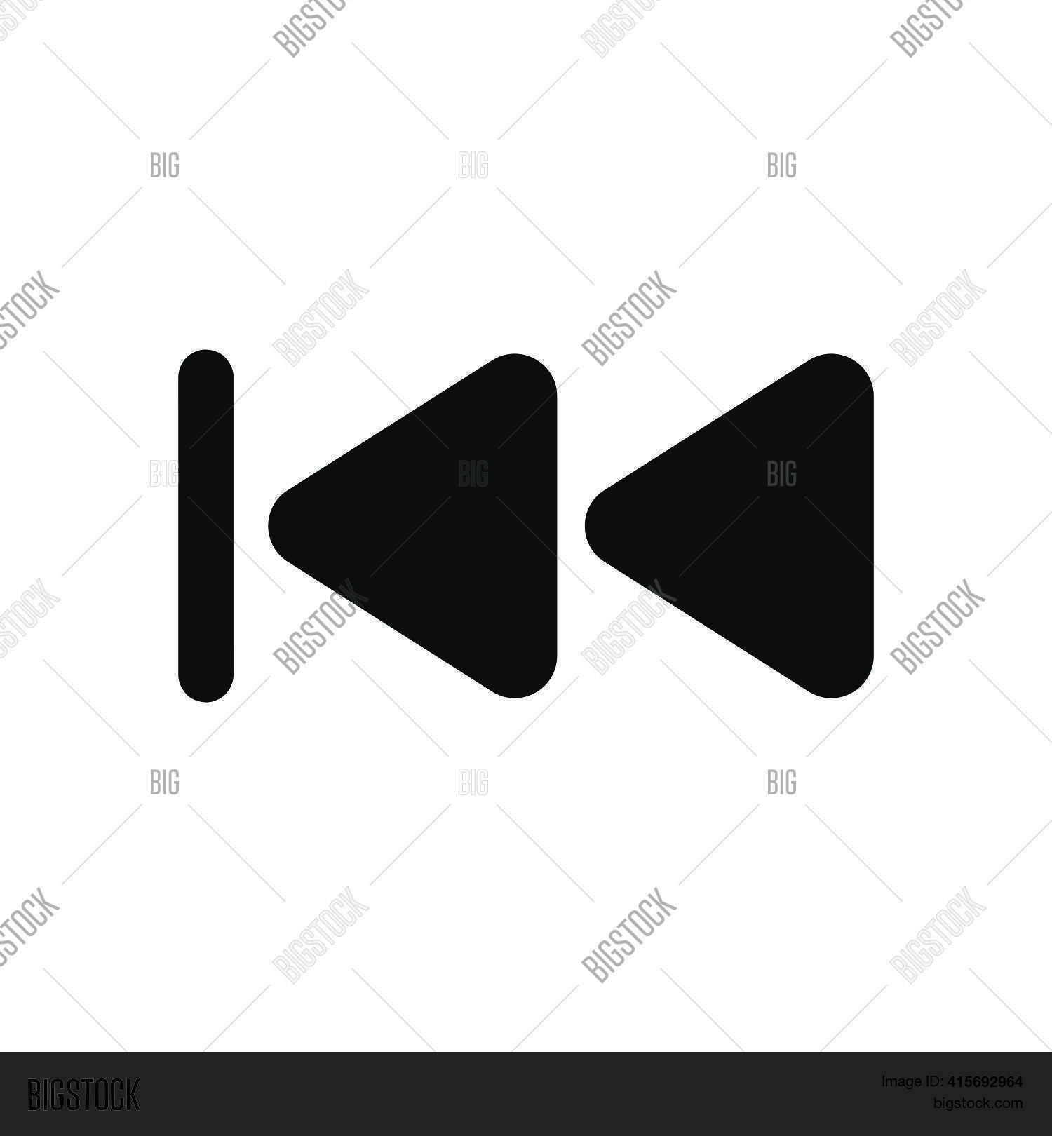 Previous Button Icon Vector & Photo (Free Trial) | Bigstock