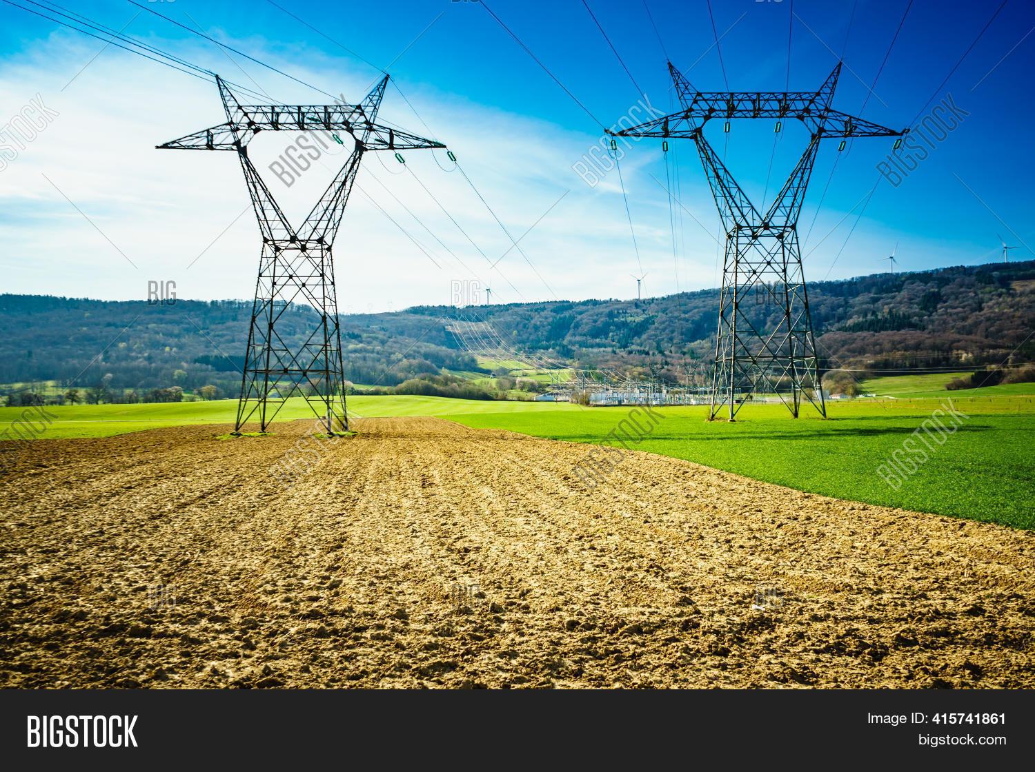Power Lines Voltage Image & Photo (Free Trial) | Bigstock