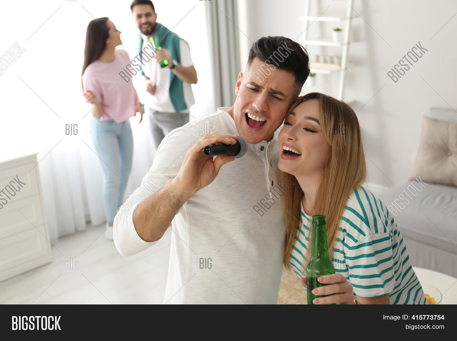 Happy Couple Singing Image & Photo (Free Trial) | Bigstock