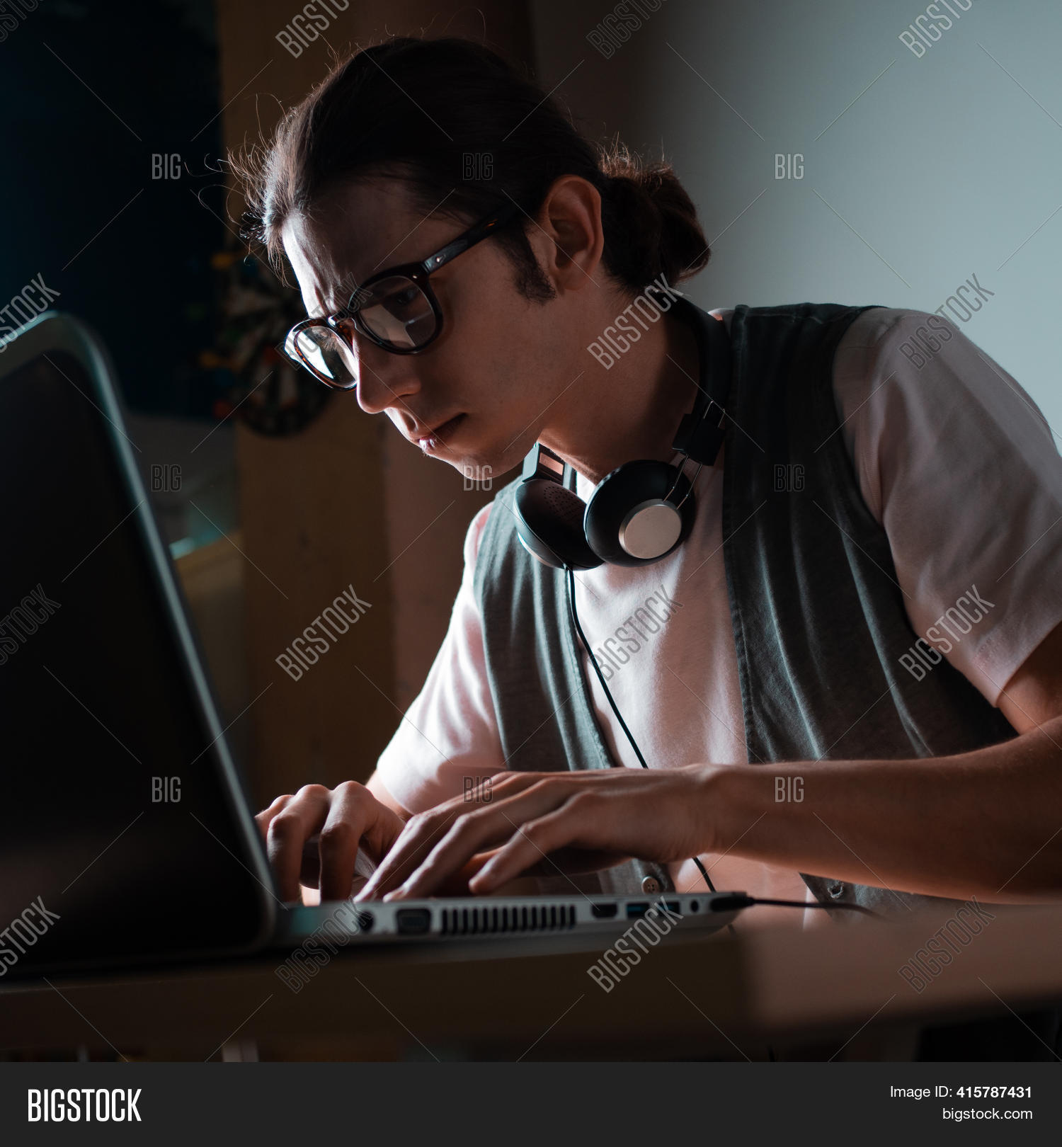 Geek Guy Learning New Image & Photo (Free Trial) | Bigstock
