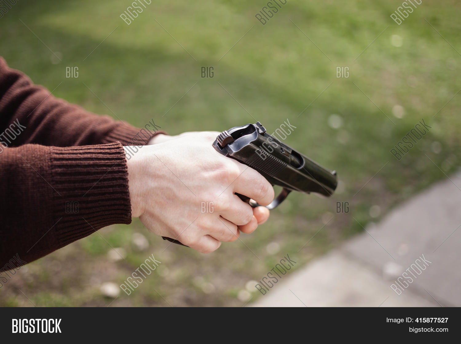 Man Charges Gun Image & Photo (Free Trial) | Bigstock