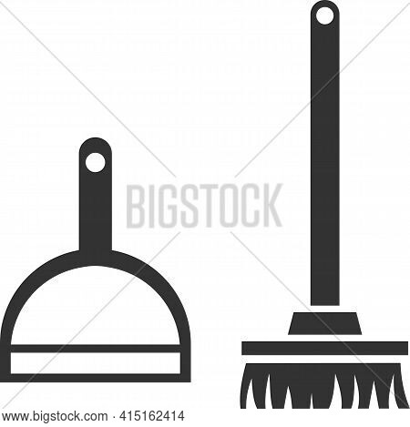 Broom Dustpan Icon. Vector & Photo (Free Trial) | Bigstock