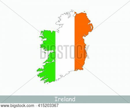 Ireland Map Flag. Map Vector & Photo (Free Trial) | Bigstock