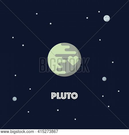 Pluto On Space Vector & Photo (Free Trial) | Bigstock