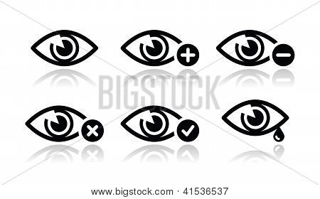 Eye Sight Icons Set Vector & Photo (Free Trial) | Bigstock