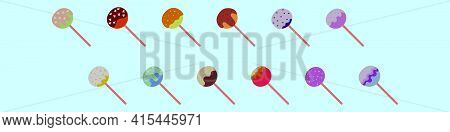 Set Cake Pop Cartoon Vector & Photo (Free Trial) | Bigstock