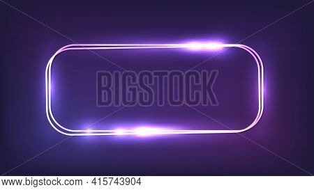 Neon Double Rounded Vector & Photo (Free Trial) | Bigstock