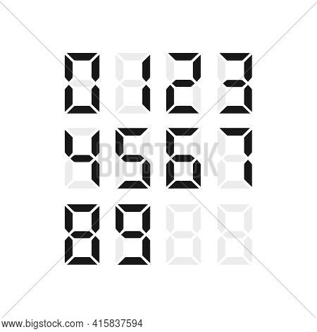 Black Digital Number Vector & Photo (Free Trial) | Bigstock