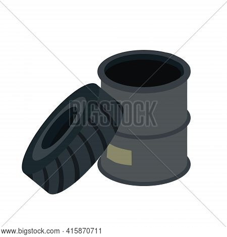 Old Tire Barrel. Vector & Photo (Free Trial) | Bigstock