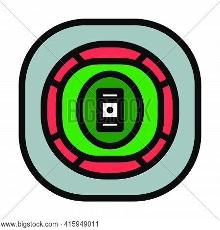 Cricket Stadium Icon Vector & Photo (Free Trial) | Bigstock