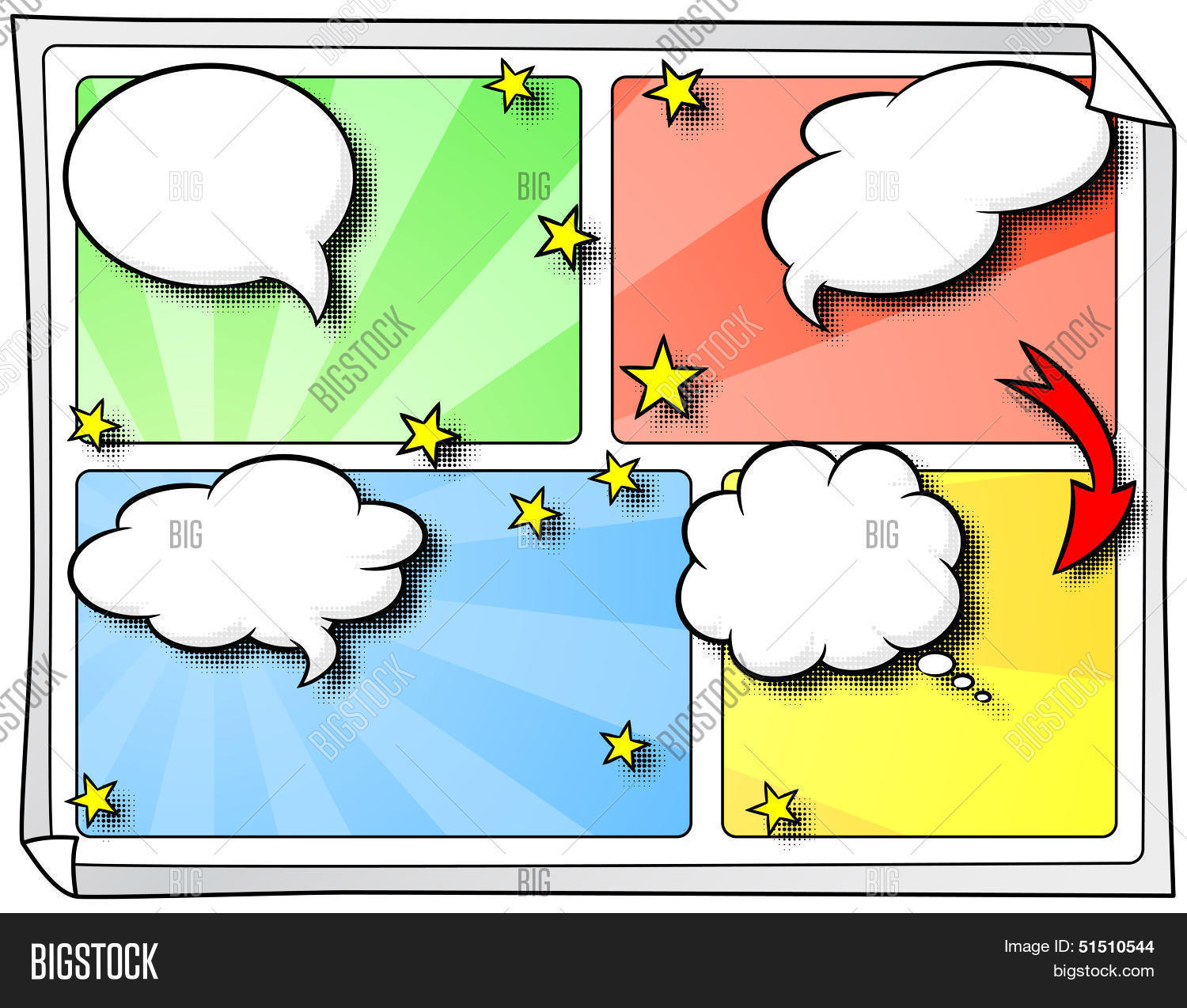 Comic Frames Vector & Photo (Free Trial) | Bigstock