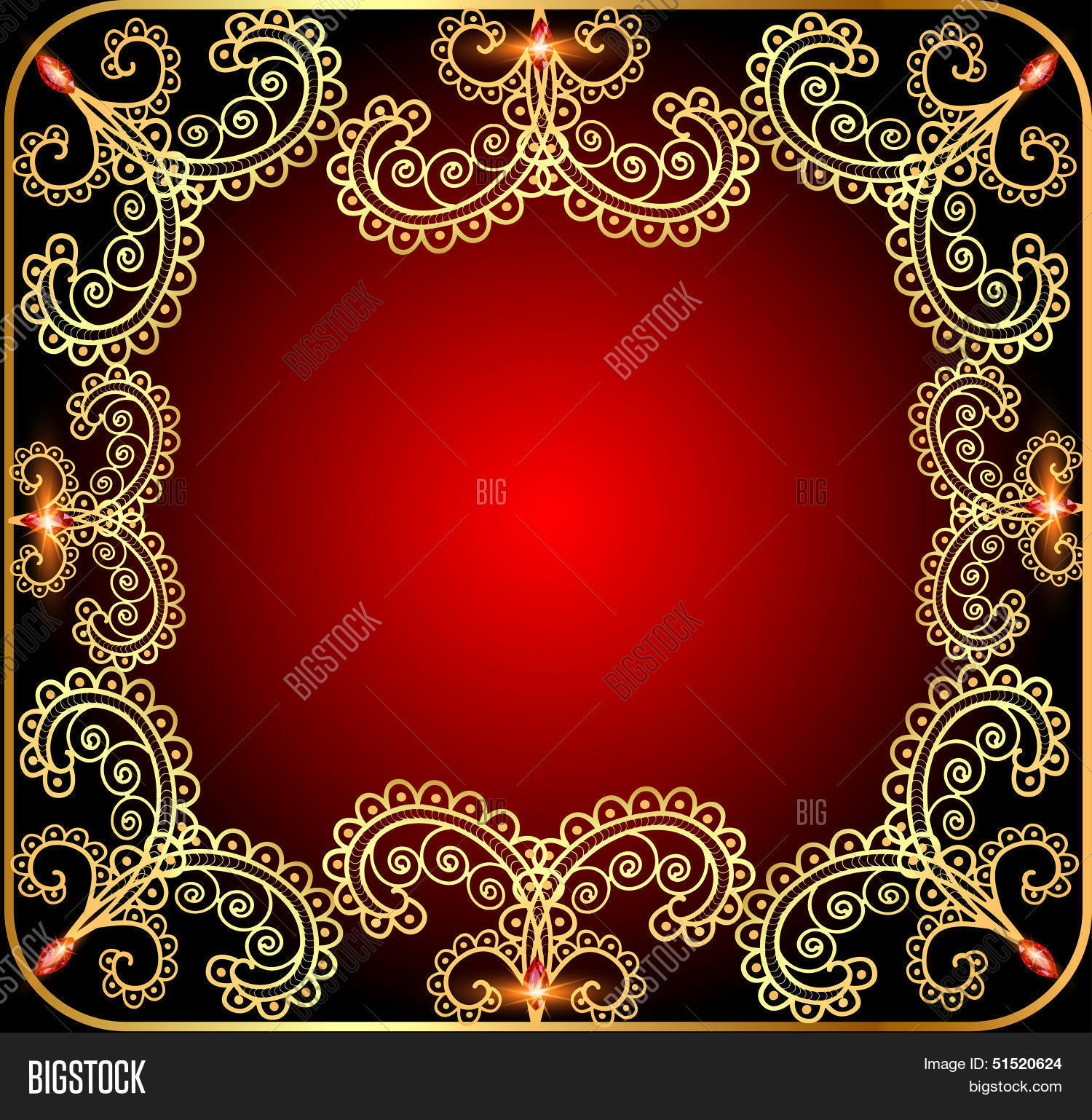 Background Frame Gold Vector & Photo (Free Trial) | Bigstock