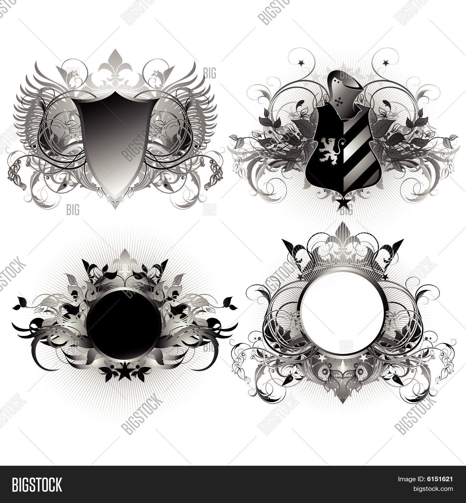 Shields Decorative Vector & Photo (Free Trial) | Bigstock