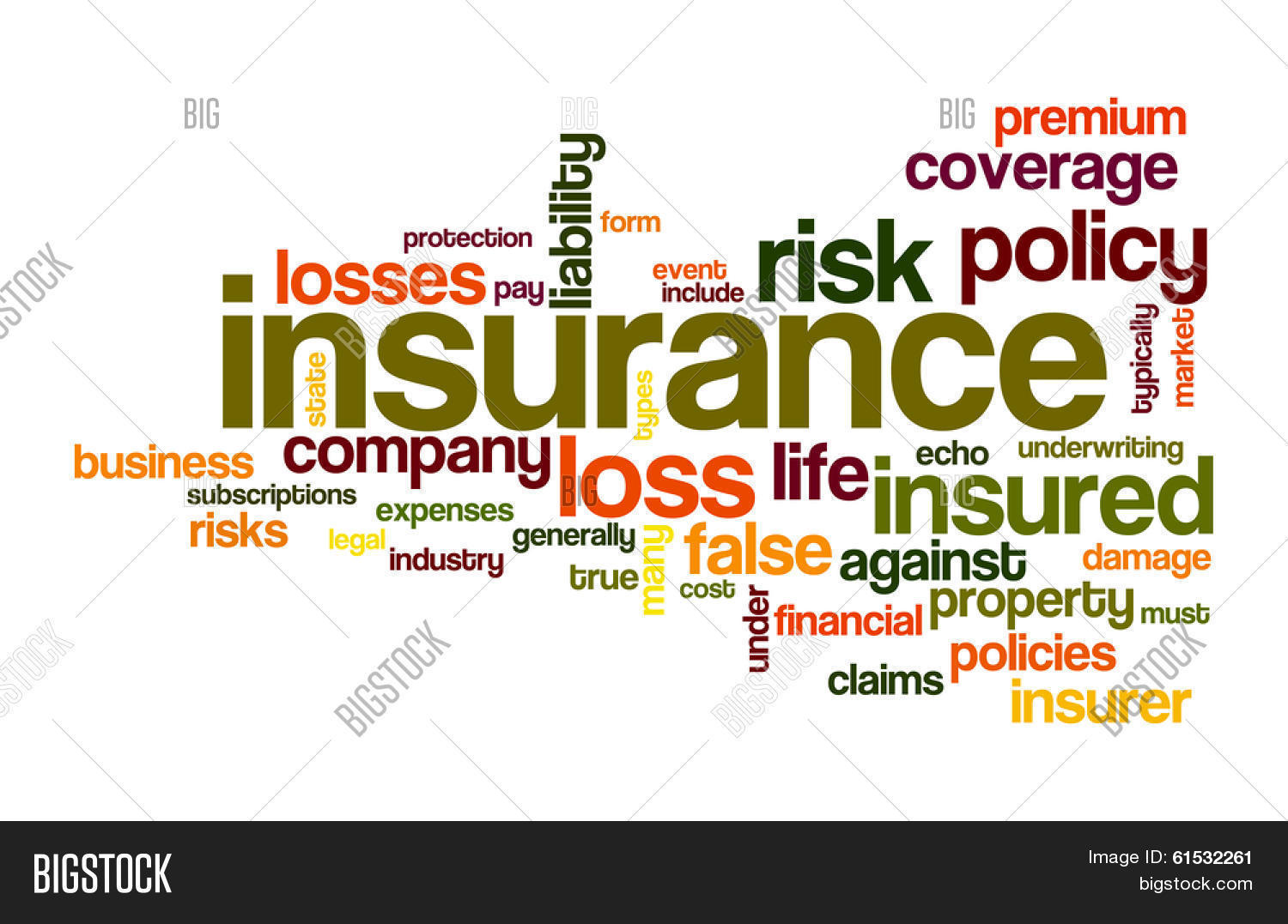 Insurance Word Cloud Image & Photo (Free Trial) | Bigstock