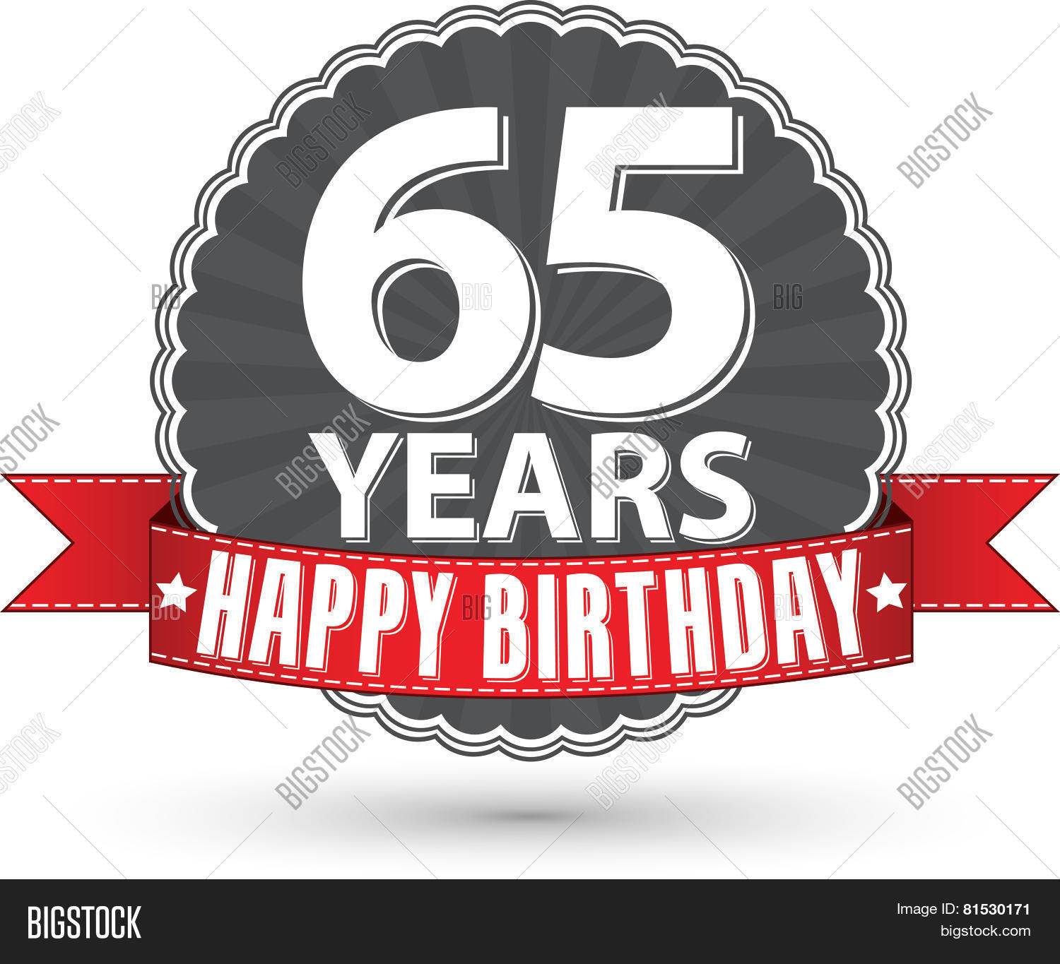 Happy Birthday 65 Vector & Photo (Free Trial) | Bigstock