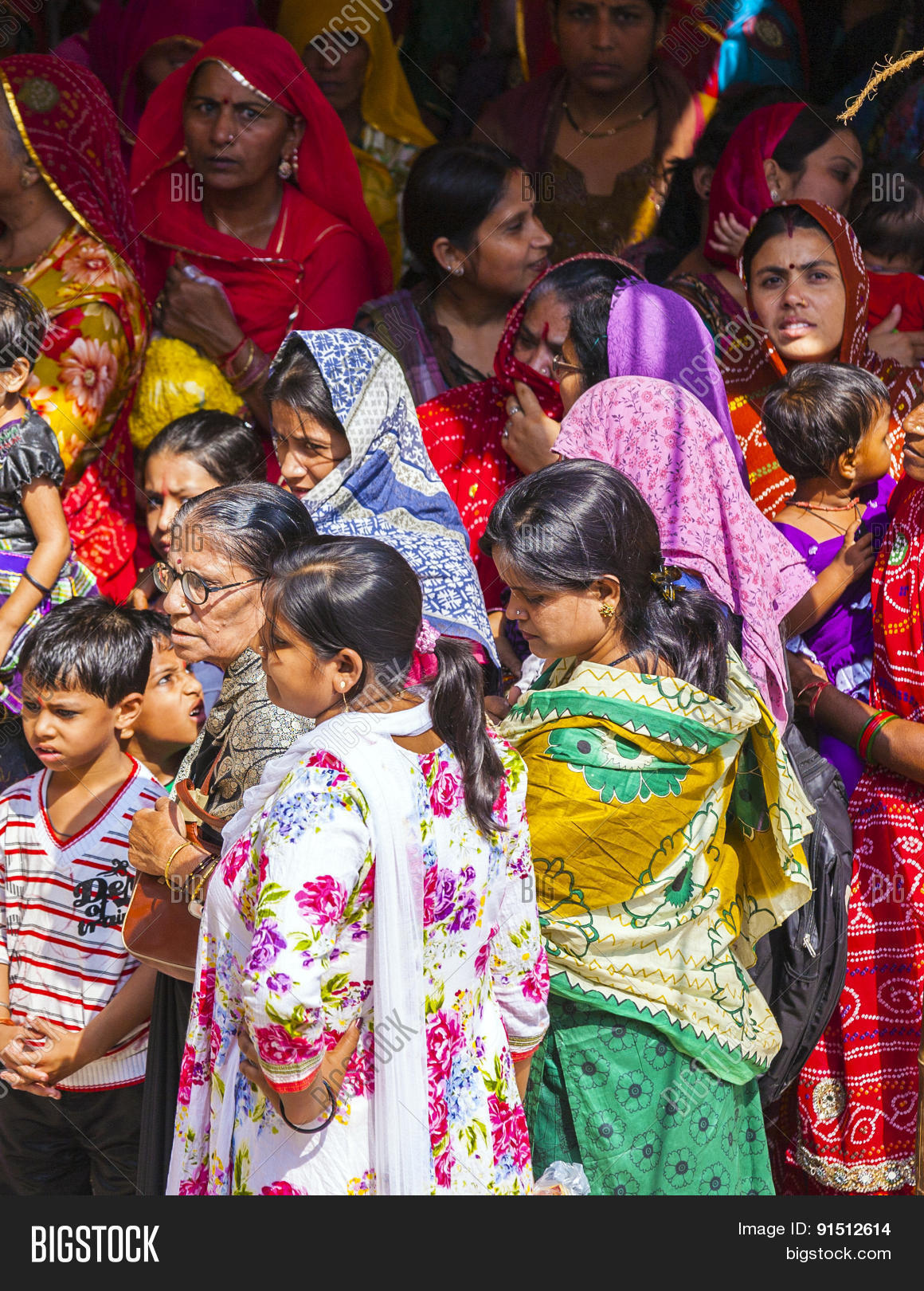 Indian Women Queue Image & Photo (Free Trial) | Bigstock