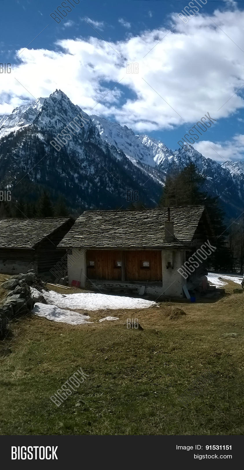 Cabin Swiss Alps Image & Photo (Free Trial) | Bigstock