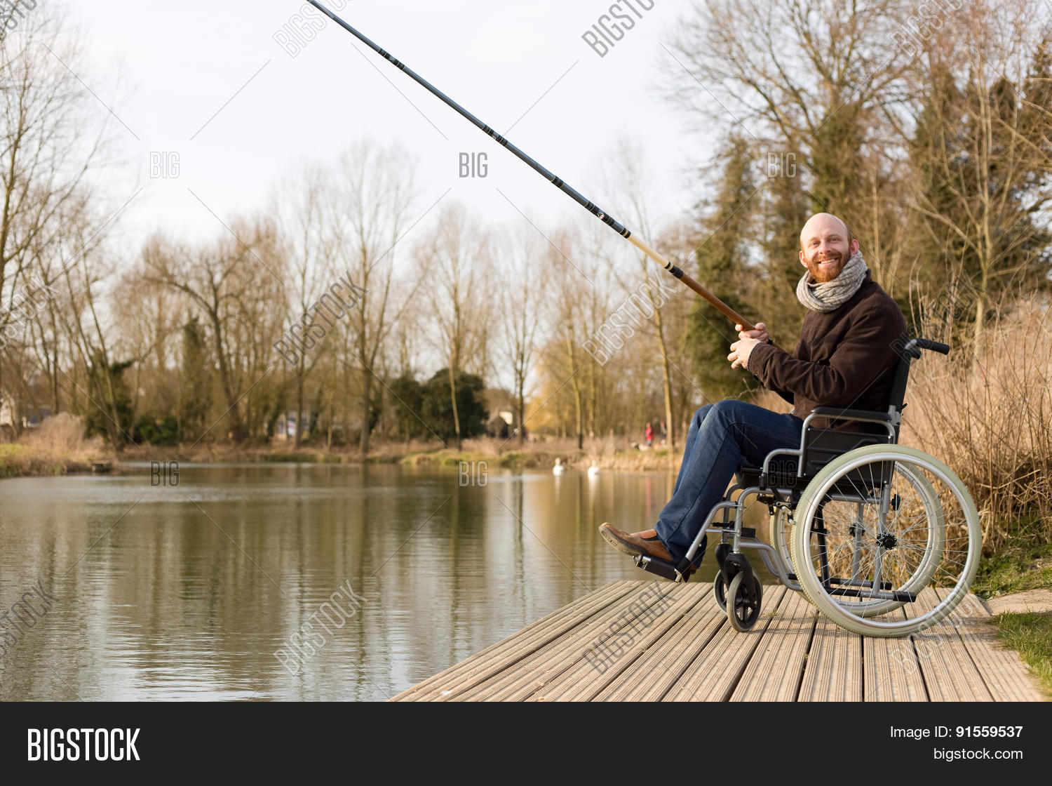 Wheelchair Fishing Image & Photo (Free Trial) | Bigstock