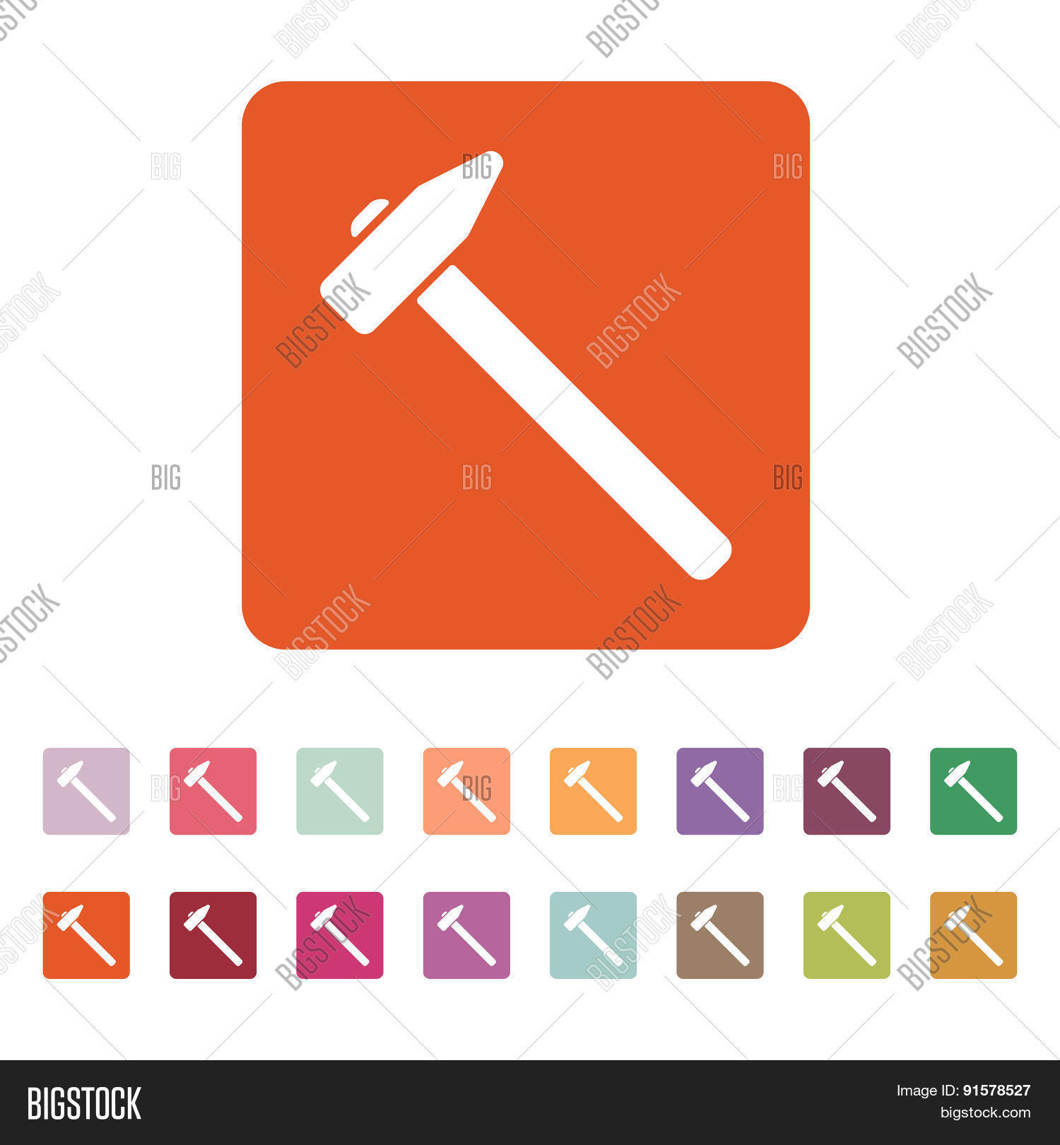 Hammer Icon. Hammer Vector & Photo (Free Trial) | Bigstock