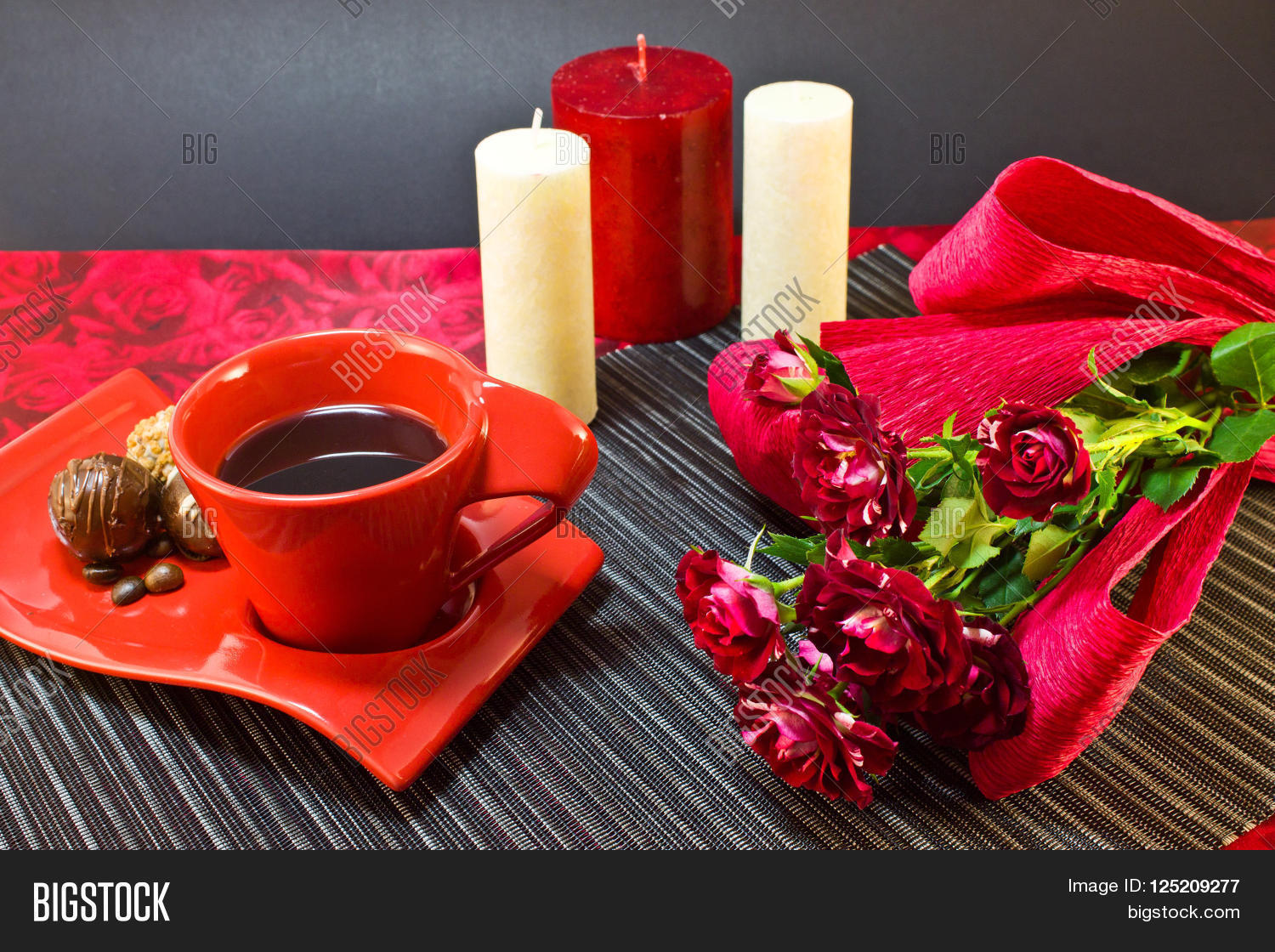 Coffee Red Cup Flowers Image & Photo (Free Trial) | Bigstock