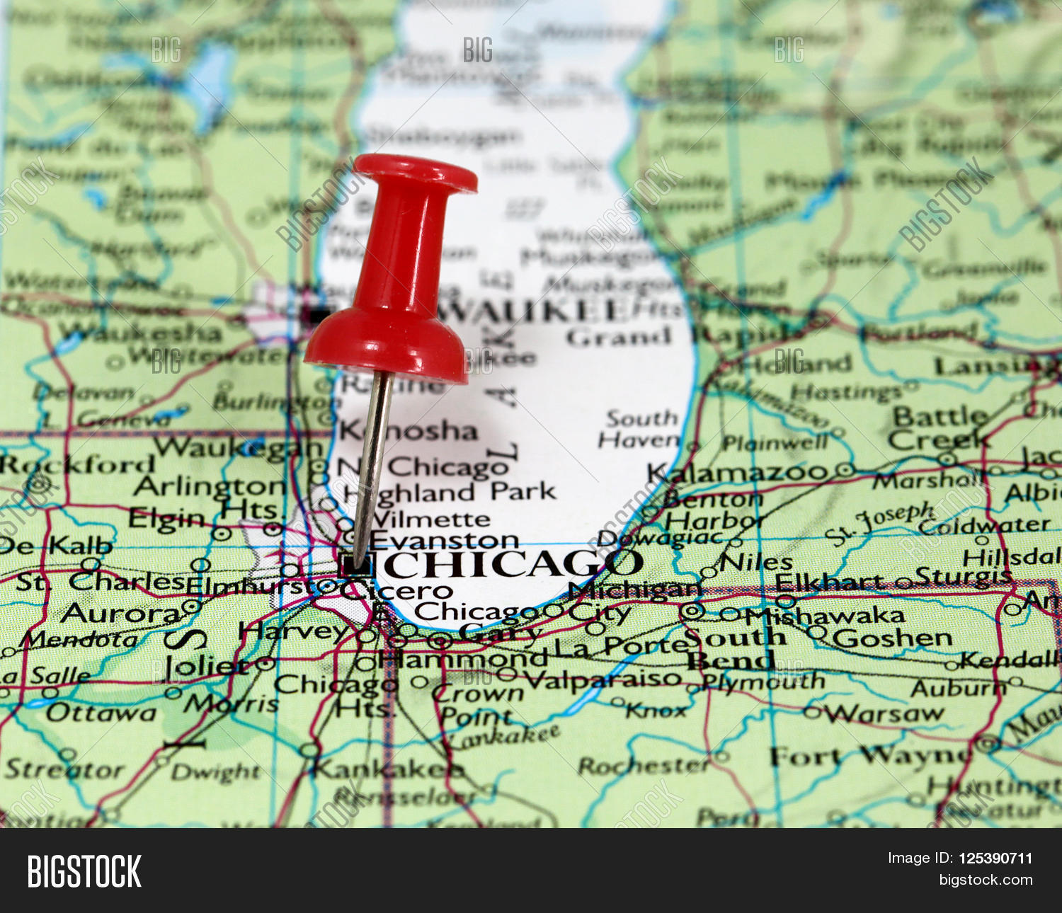 Map Pin Point Chicago Image & Photo (Free Trial) | Bigstock