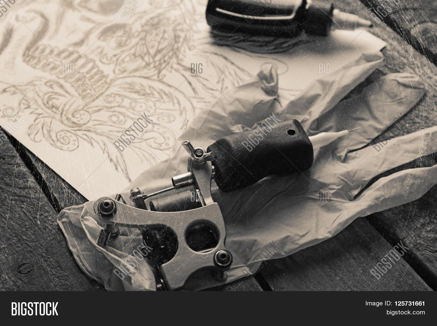 Tattoo Machine Tattoo Image & Photo (Free Trial) | Bigstock