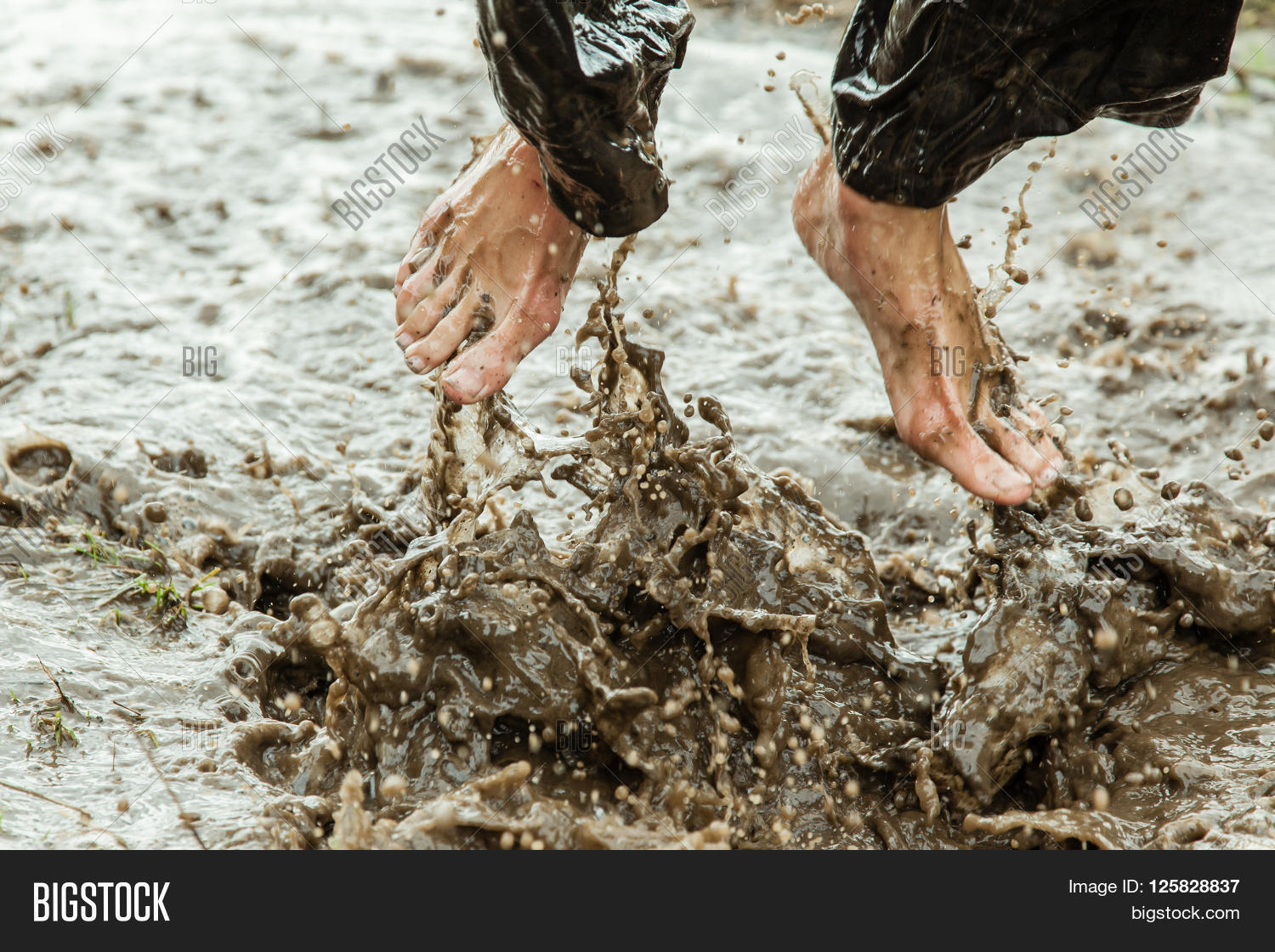 Feet Splashing Muddy Image & Photo (Free Trial) | Bigstock