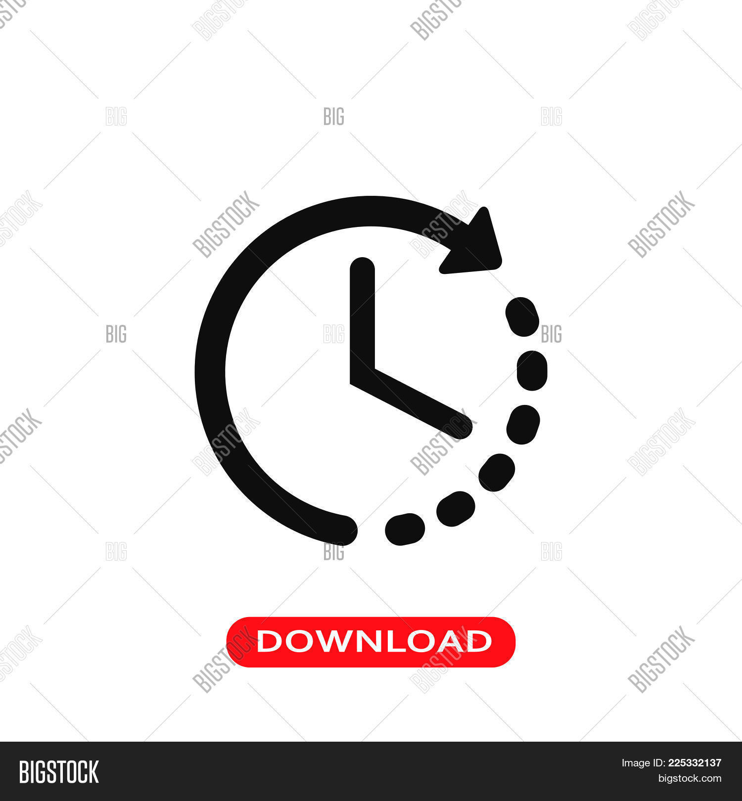 Time Left Icon Vector Vector & Photo (Free Trial) | Bigstock