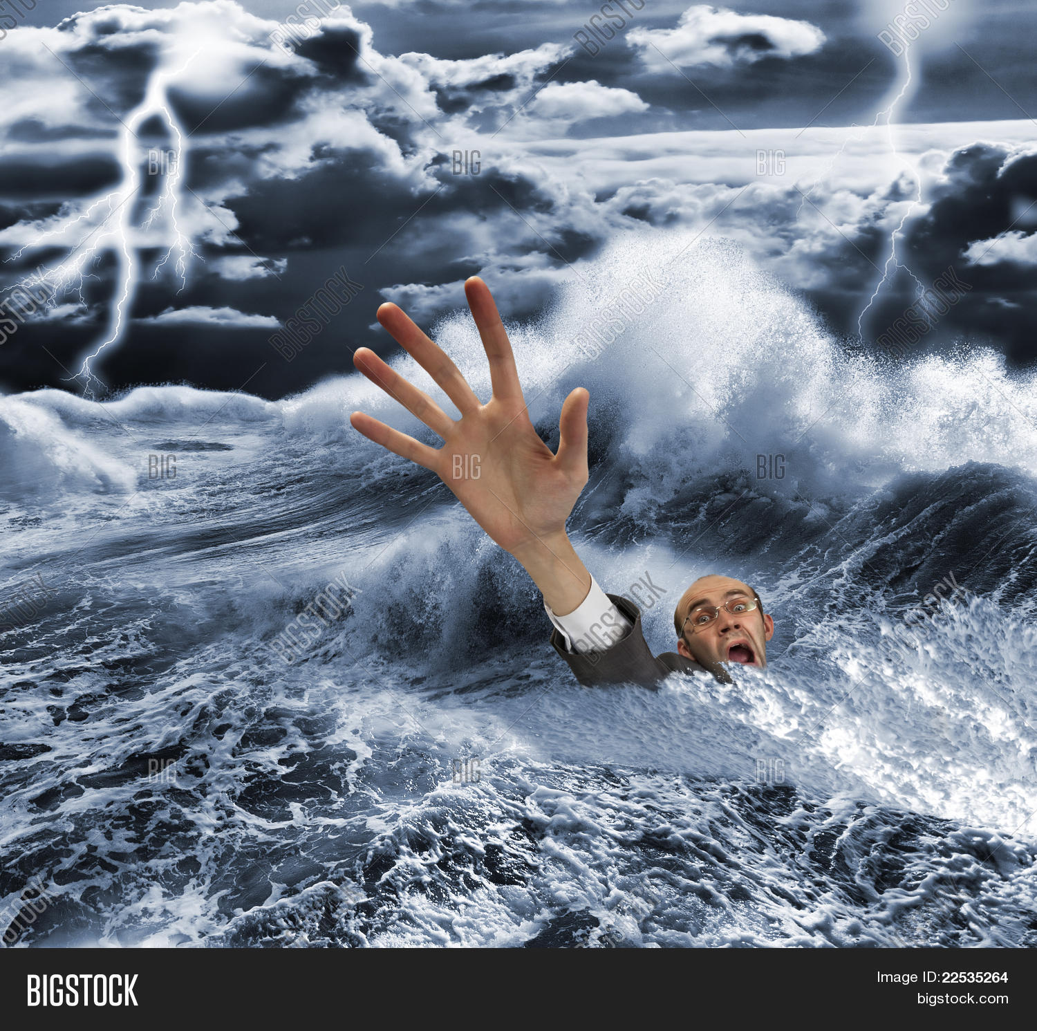 Businessman Sinking Image & Photo (Free Trial) | Bigstock