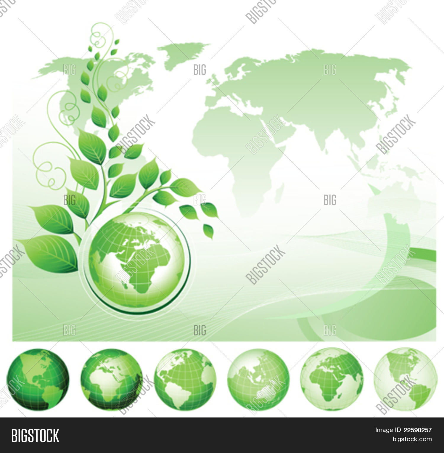 Green Earth Vector & Photo (Free Trial) | Bigstock