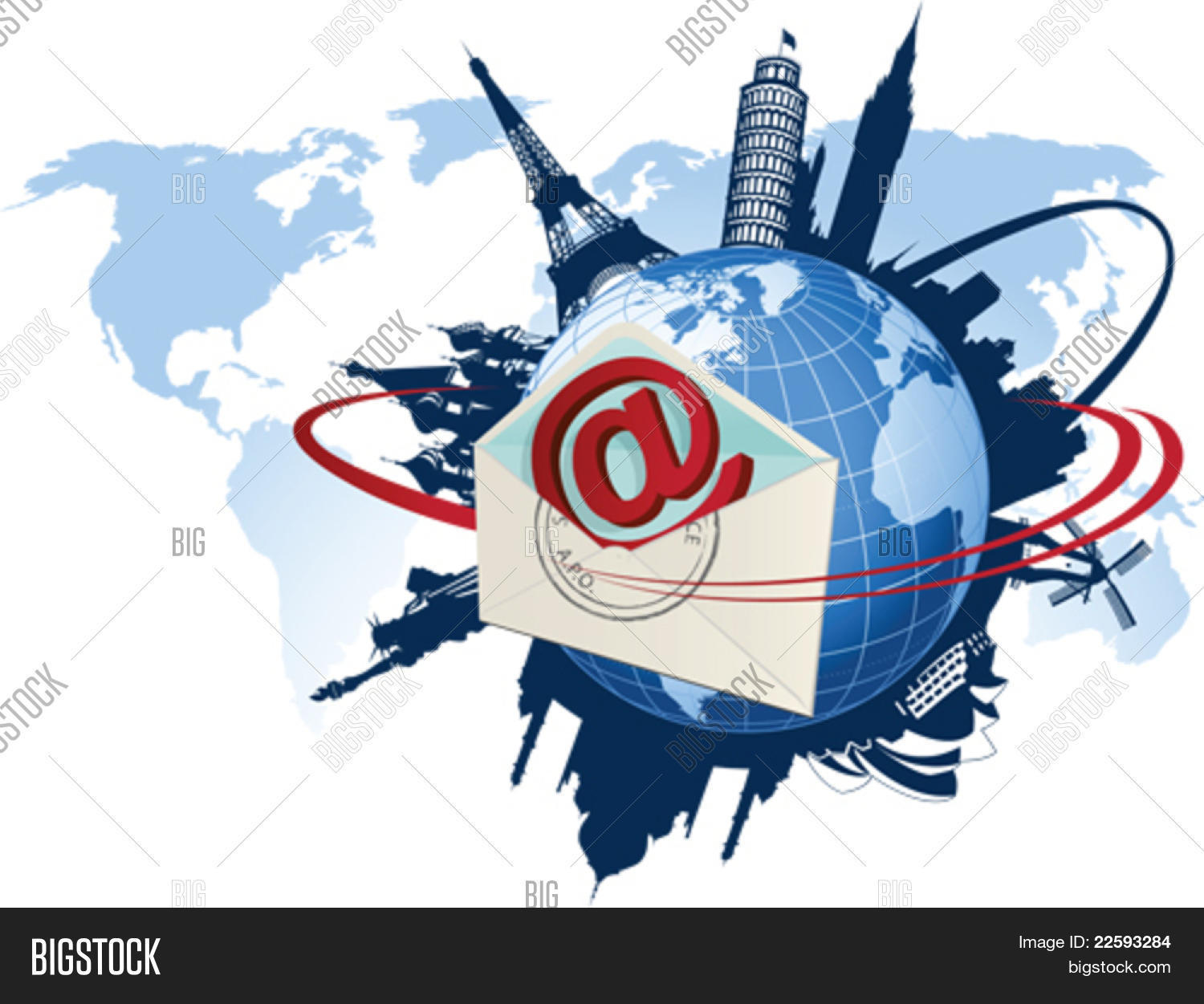 Global E-mail Concept Vector & Photo (Free Trial) | Bigstock