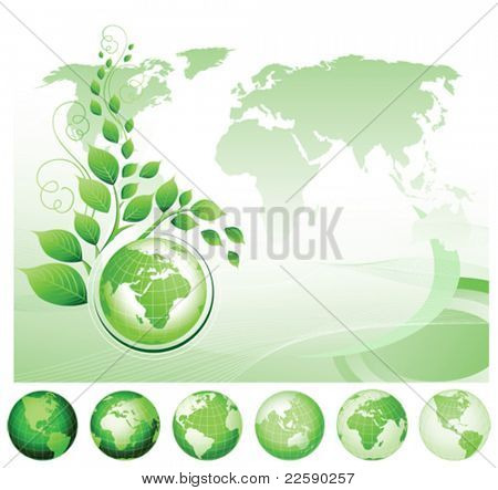Green Earth Vector & Photo (Free Trial) | Bigstock