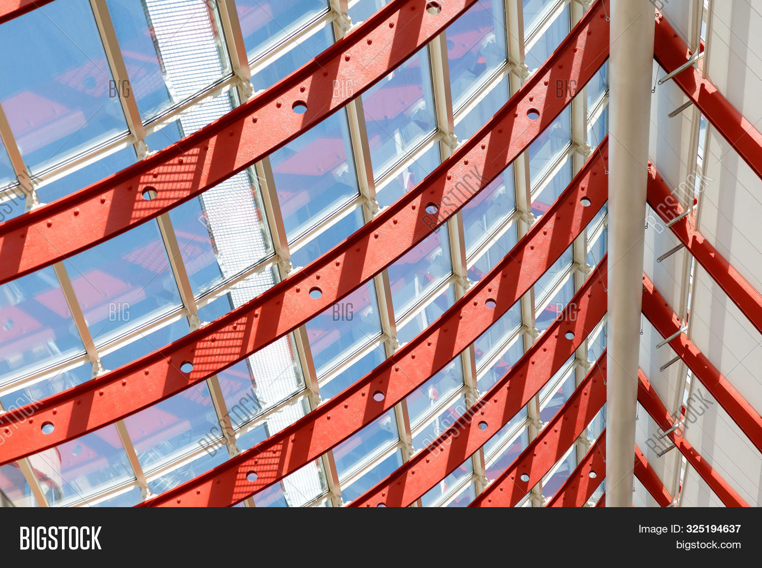 Curved Red Metal Beams Image & Photo (Free Trial) | Bigstock