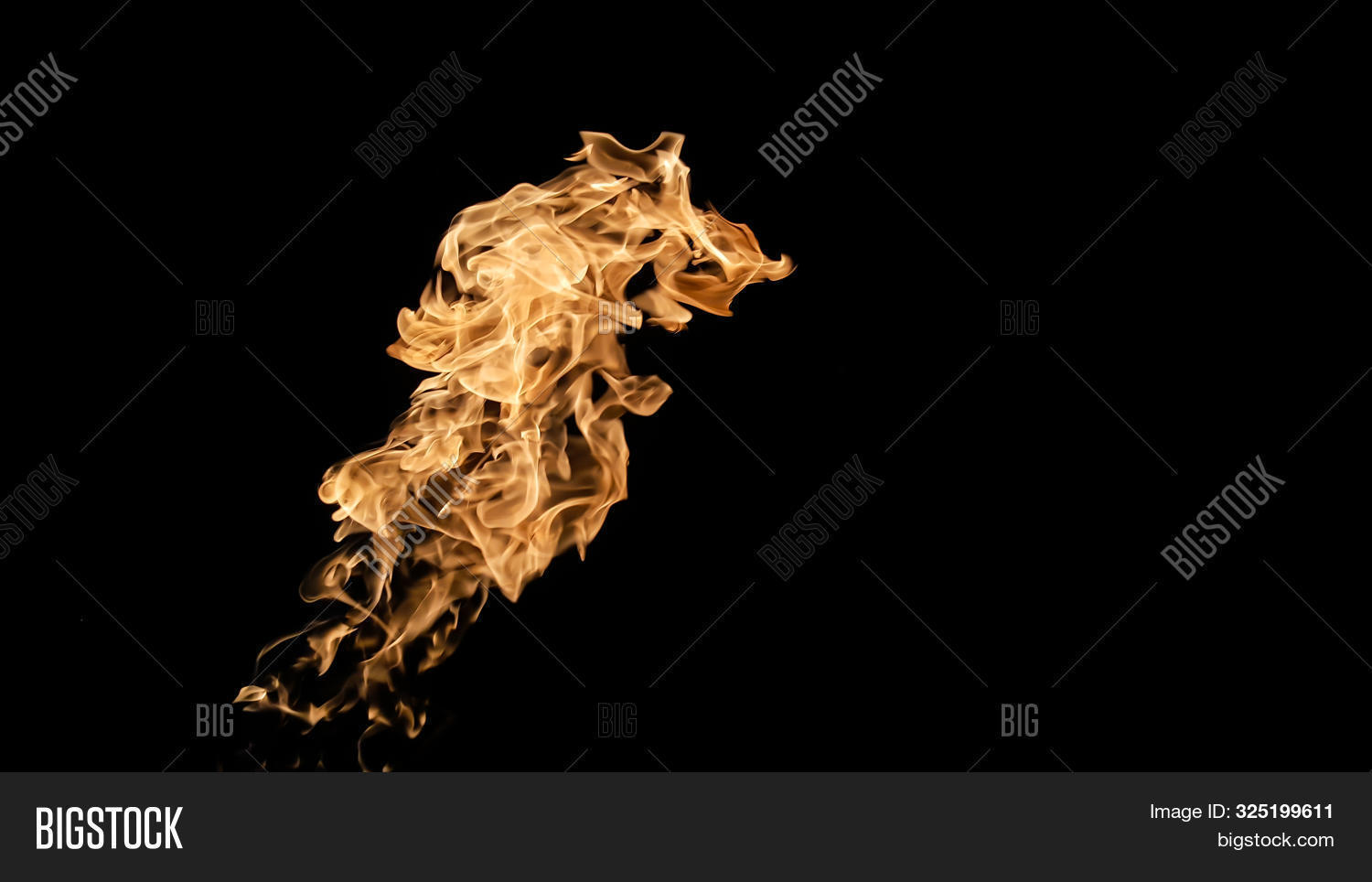 Fire Flames On Black Image & Photo (Free Trial) | Bigstock